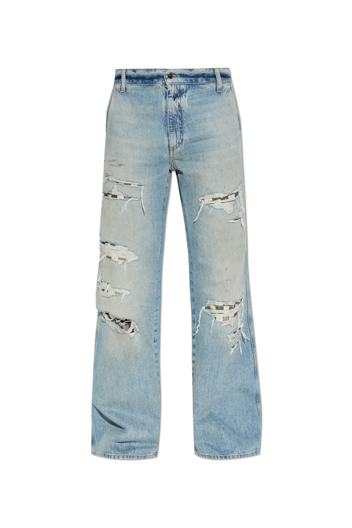 AMIRI Distressed Straight Leg Jeans